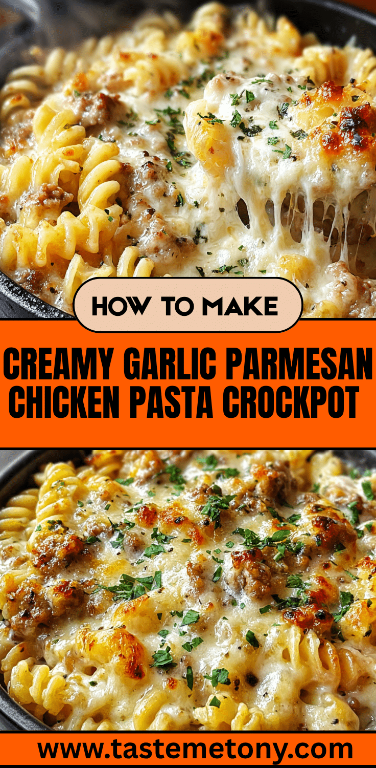 The Best Crockpot Garlic Parmesan Chicken Pasta: Creamy & Comforting